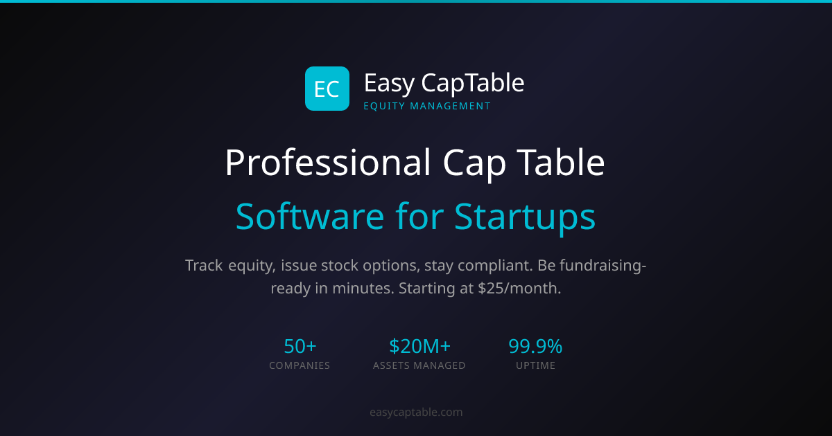 Easy CapTable - #1 Equity Management & Cap Table Software for Startups